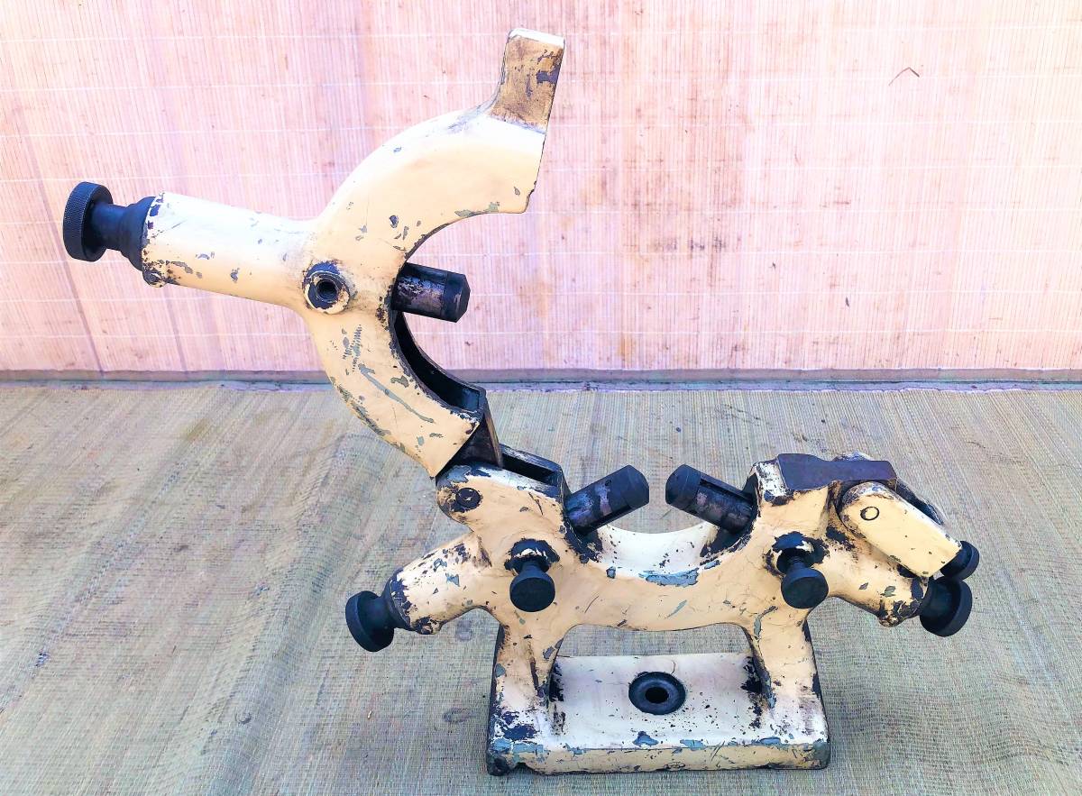 【傷や汚れあり】旋盤 固定式 振れ止め プリョ ブリョ【中心(芯)までの高さ】約225mm【底面溝～端までの長さ】約225mm 滝澤TAC ...