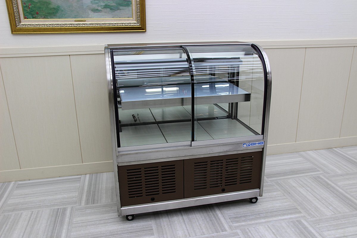 【目立った傷や汚れなし】美品！大穂製作所 ケーキ菓子 対面 小型 スイーツ 冷蔵ショーケース 照明ガラス冷蔵庫 前引戸 キャスター付 OHGU-S-900 幅900の落札情報詳細 - ヤフオク ...
