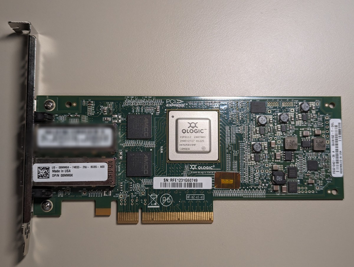 【目立った傷や汚れなし】送料込み即決 Qlogic QLE8152 Dual Port 10Gbps FCoE SFP+ PCIe 中古品の ...