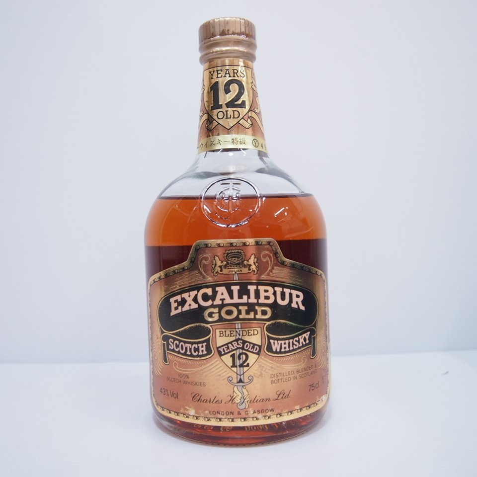 【やや傷や汚れあり】L33404mHC2 EXCALIBUR GOLD 12年 エクスカリバー ゴールド スコッチ ウイスキー特級 750ml ...