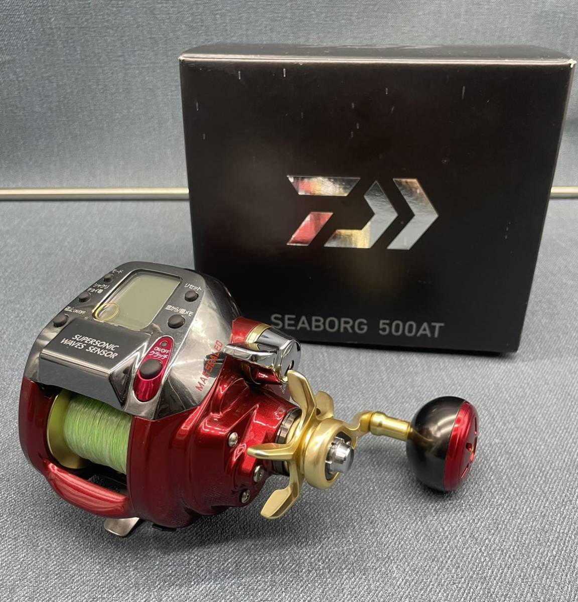 【目立った傷や汚れなし】337 ダイワ 16 シーボーグ 500AT DAIWA SEABORG 船釣り 電動リール 使用距離 2.6km ...