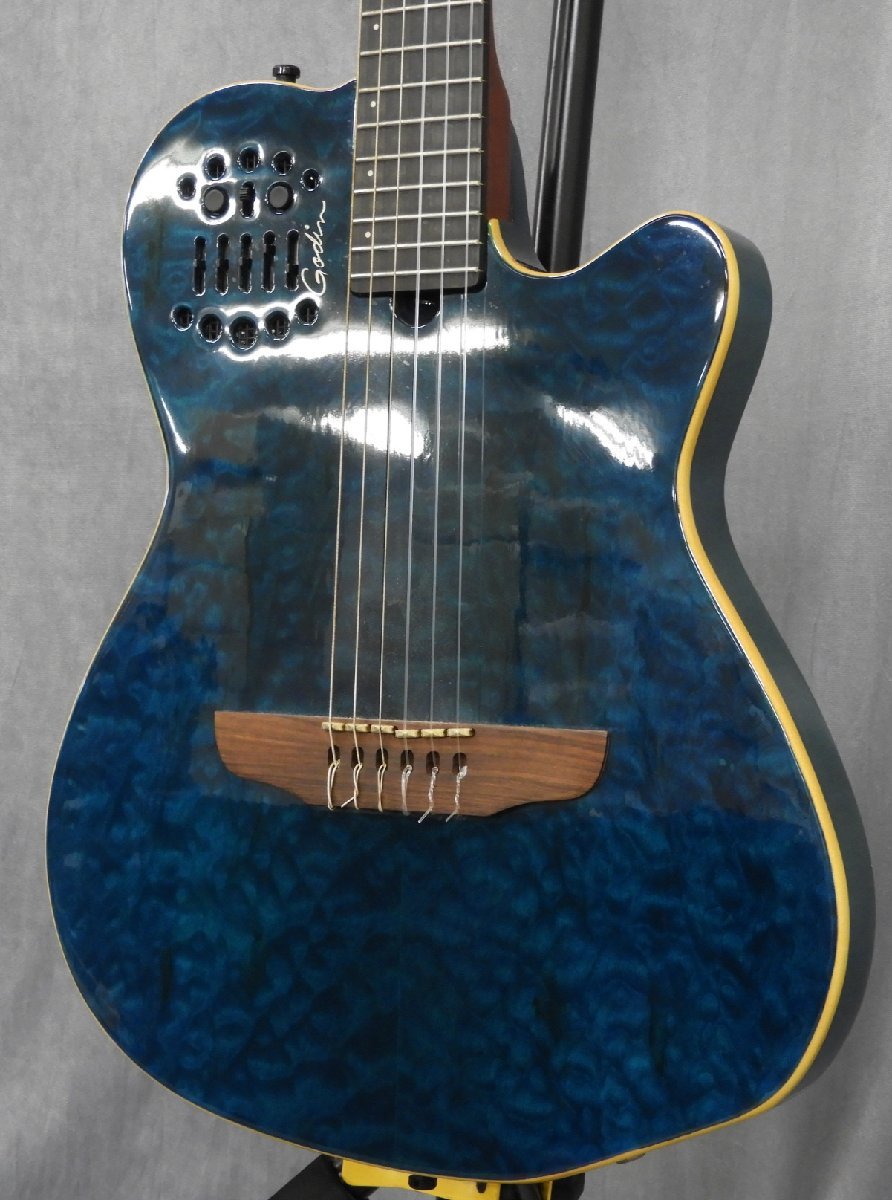 【傷や汚れあり】☆ Godin Multiac ACS SA Shinkai Blue エレガット #08444118 ケース付き ☆中古☆の ...