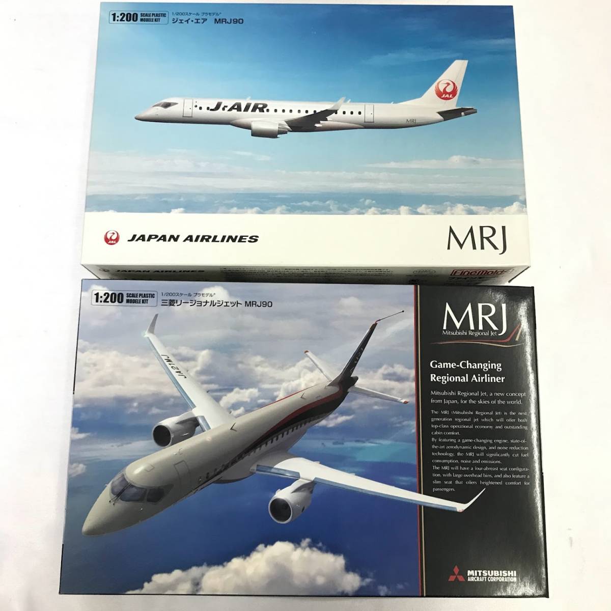 【未使用】 未組立 ファインモールド 1/200 MRJ90 2機 三菱リージョナルジェット/ジェイ・エア J AIR 日本航空 JAL JAPAN AIRLINES Fine Moldsの ...