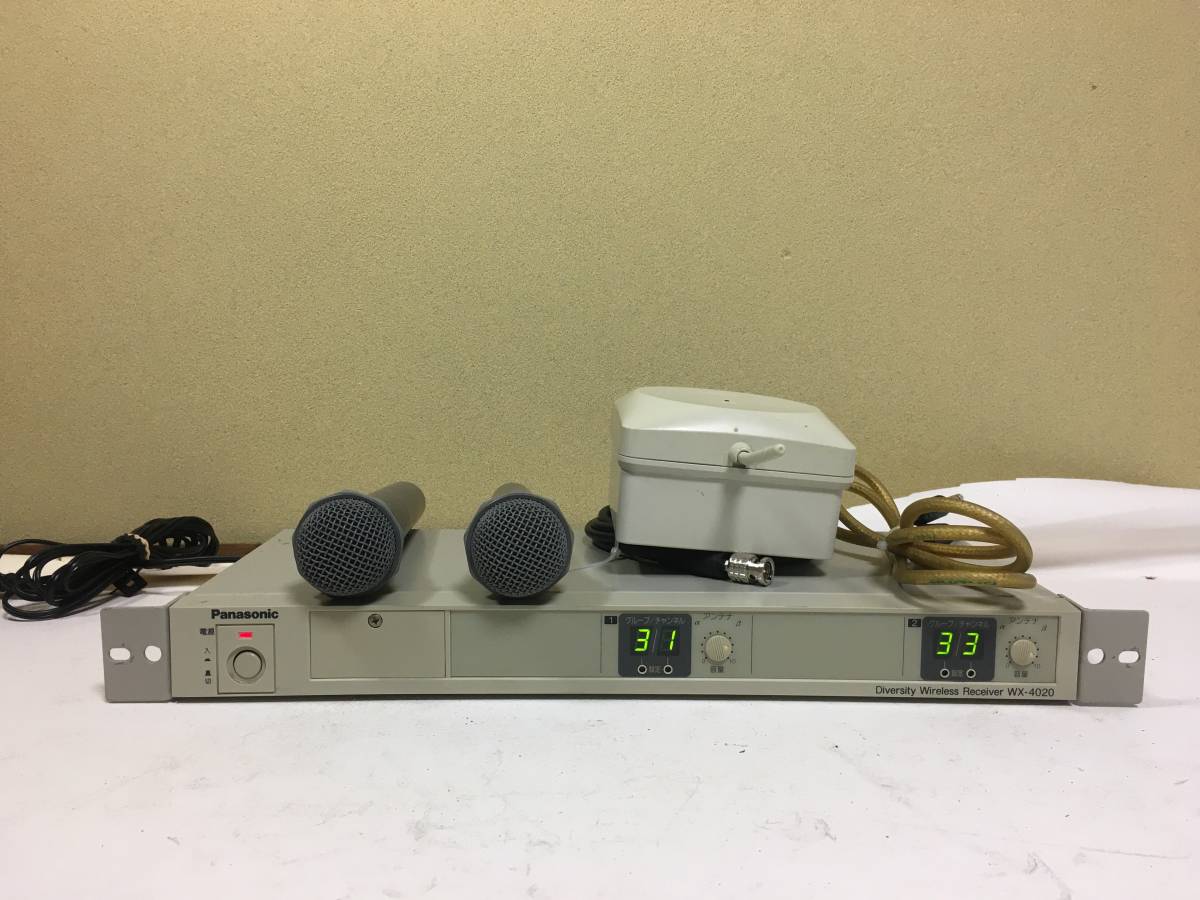 【傷や汚れあり】Panasonic 無線ワイヤレスレシバーWX-4020 マイク WX-4100A 2本セット (中古 音出し確認）の落札情報 ...