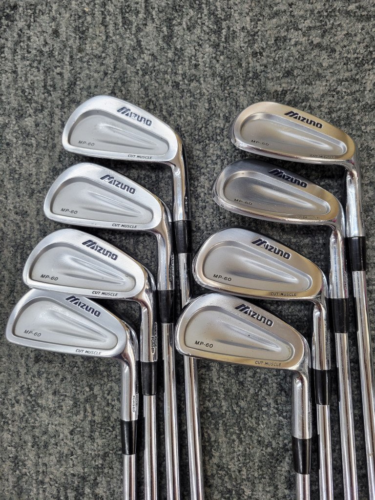 【やや傷や汚れあり】92877。MIZUNO ミズノ MP-60 カットマッスル アイアン 3-9.P 8本 N.S.PRO フレックスSRの ...