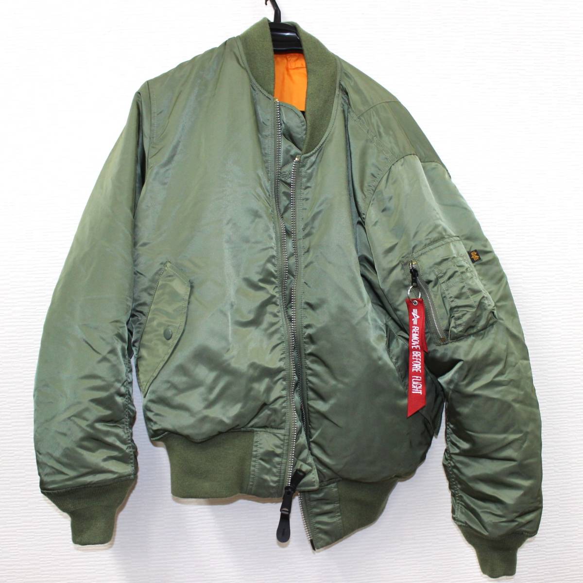【目立った傷や汚れなし】 【MA-1/Mサイズ】ALPHA INDUSTRIES(アルファインダストリーズ) / フライトジャケット/M/ナイロン/615-37901 激安1円スタートの落札 ...