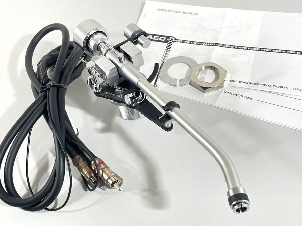 【目立った傷や汚れなし】n6172 完動品 外観良好 SAEC サエク WE-407/23 WE407/23 トーンアーム フォノケーブル ...