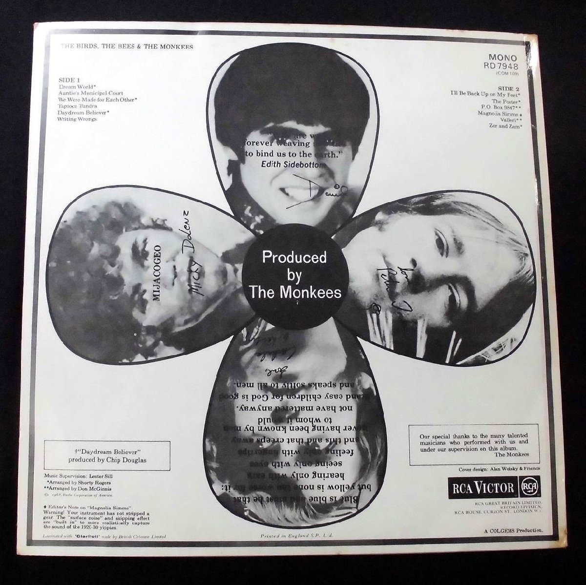 【目立った傷や汚れなし】 UK-RCA VictorオリジナルMono,w/Black-Labels,EX-:EX+Copy!! The Monkees / The Birds, The ...