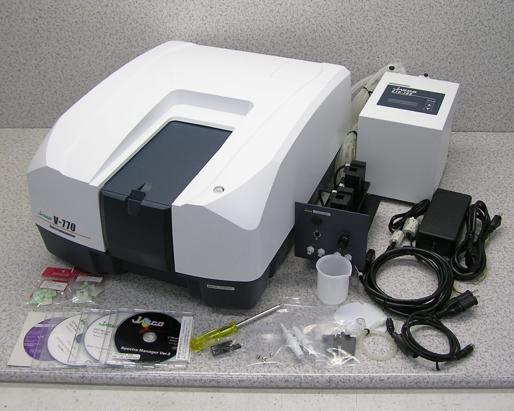 【目立った傷や汚れなし】 JASCO/日本分光 ダブルビームタイプ 紫外可視近赤外分光光度計 現行機種 V-700 series V-770 + CTU-100/STR-773 美品です！の ...
