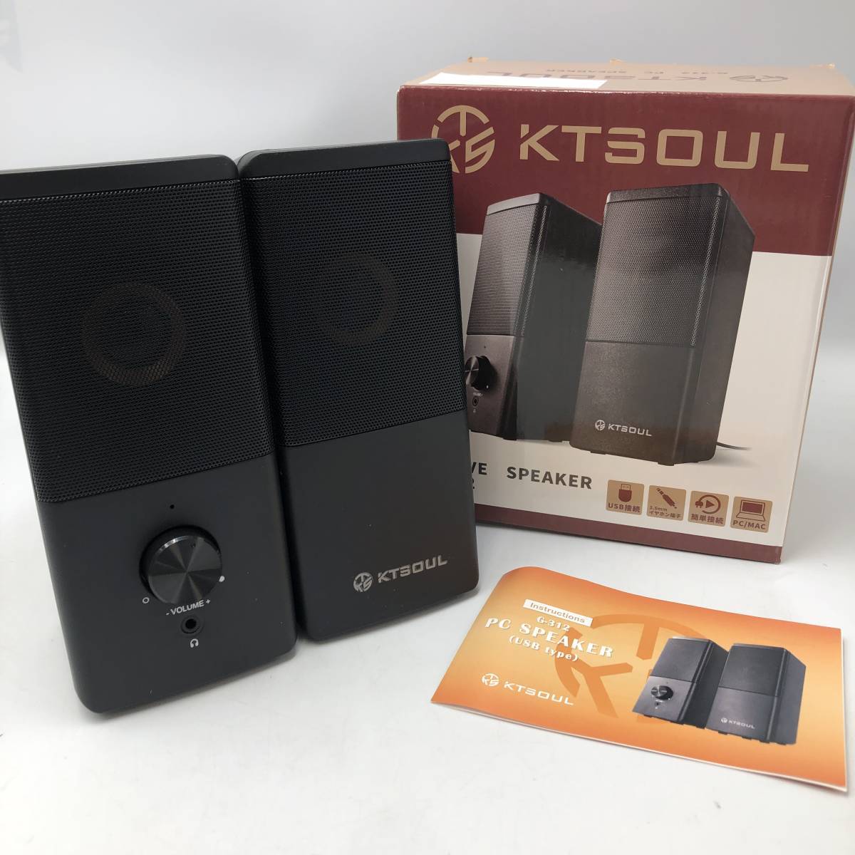 【目立った傷や汚れなし】【通電確認済み】KTSOUL PCスピーカー ステレオサウンド USBスピーカー USB電源/Y11940-O2の落札情報詳細 - ヤフオク落札価格検索 オークフリー