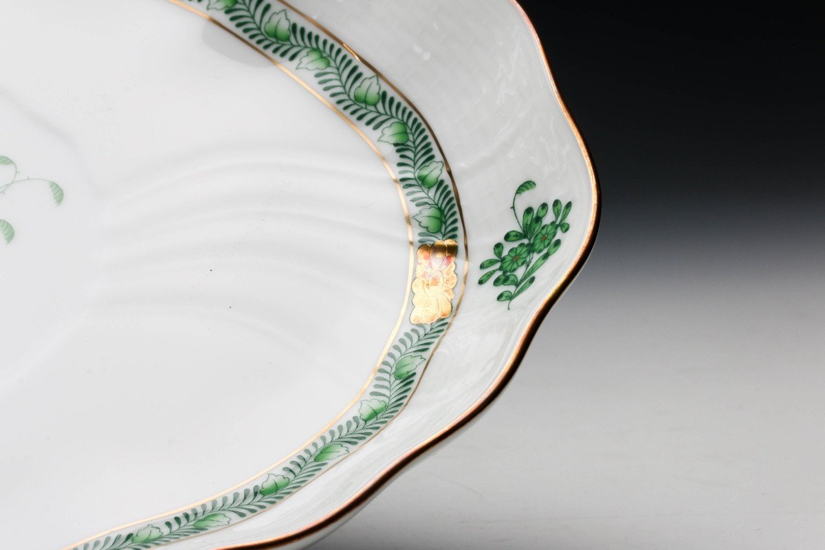 【目立った傷や汚れなし】【SAG】HEREND ヘレンド 『アポニー・グリーン』オーバルディッシュ 幅26cm AV-01211-0-00 共箱 栞 本物保証の落札情報詳細 - Yahoo ...