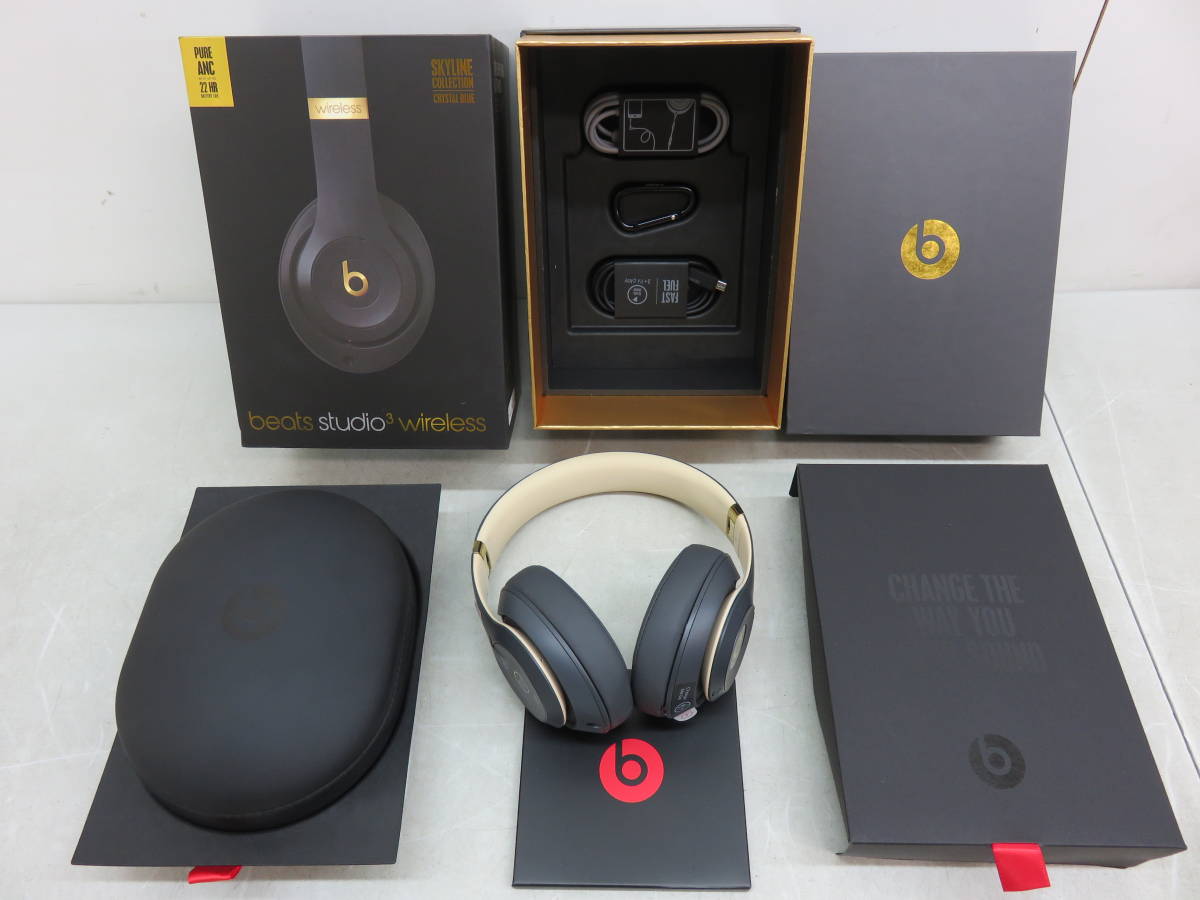 【未使用】Beats Studio 3 Wireless ビーツ A1914 ワイヤレス ノイズキャンセリング ヘッドホン beats by ...