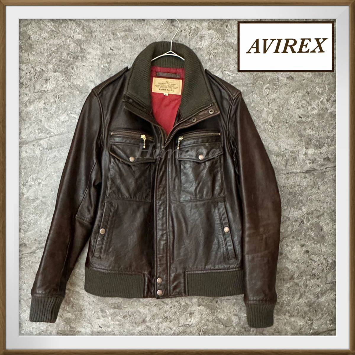 【目立った傷や汚れなし】AVIREX アヴィレックス ホースハイド 馬革 レザージャケット Mサイズ シングルライダース 革ジャン ブルゾン バイカー メンズの落札情報詳細 - Yahoo ...