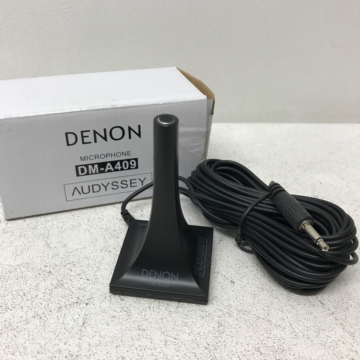 【目立った傷や汚れなし】0117P DENON デノン マイクロフォン AUDYSSEY オデッセイ DM-A409 セットアップマイク 音響 ...