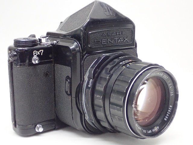 【傷や汚れあり】ASAHI PENTAX アサヒ ペンタックス 中判フィルムカメラ 6×7 後期型 + Super-Multi-Coated TAKUMAR/6×7 F2.4 105mm ...