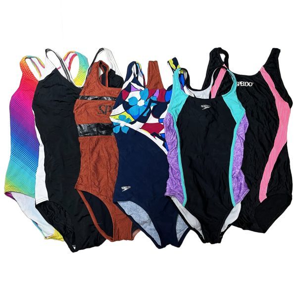【傷や汚れあり】37【整理品リサイクル】スピードSPEEDO6枚セット女子競泳水着(M・L)★光沢カラフル柄模様・光沢黒ブラックなどの落札情報 ...