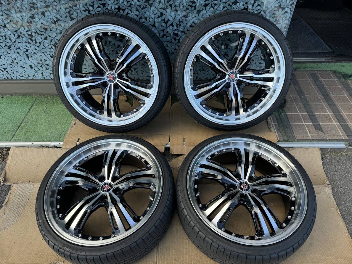 【傷や汚れあり】AME STEINER 20インチ 8.5J+35 9.5J+40 114.3 5穴/Neolin 245/35R20 225/35R20 2019年製 4本セット #343 ...