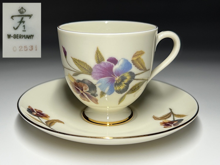 【未使用に近い】【瑞】フュルステンベルク・F W-GERMANY・ Forstenberg ・西ドイツ デミタスカップ＆ソーサーの落札情報詳細 ...