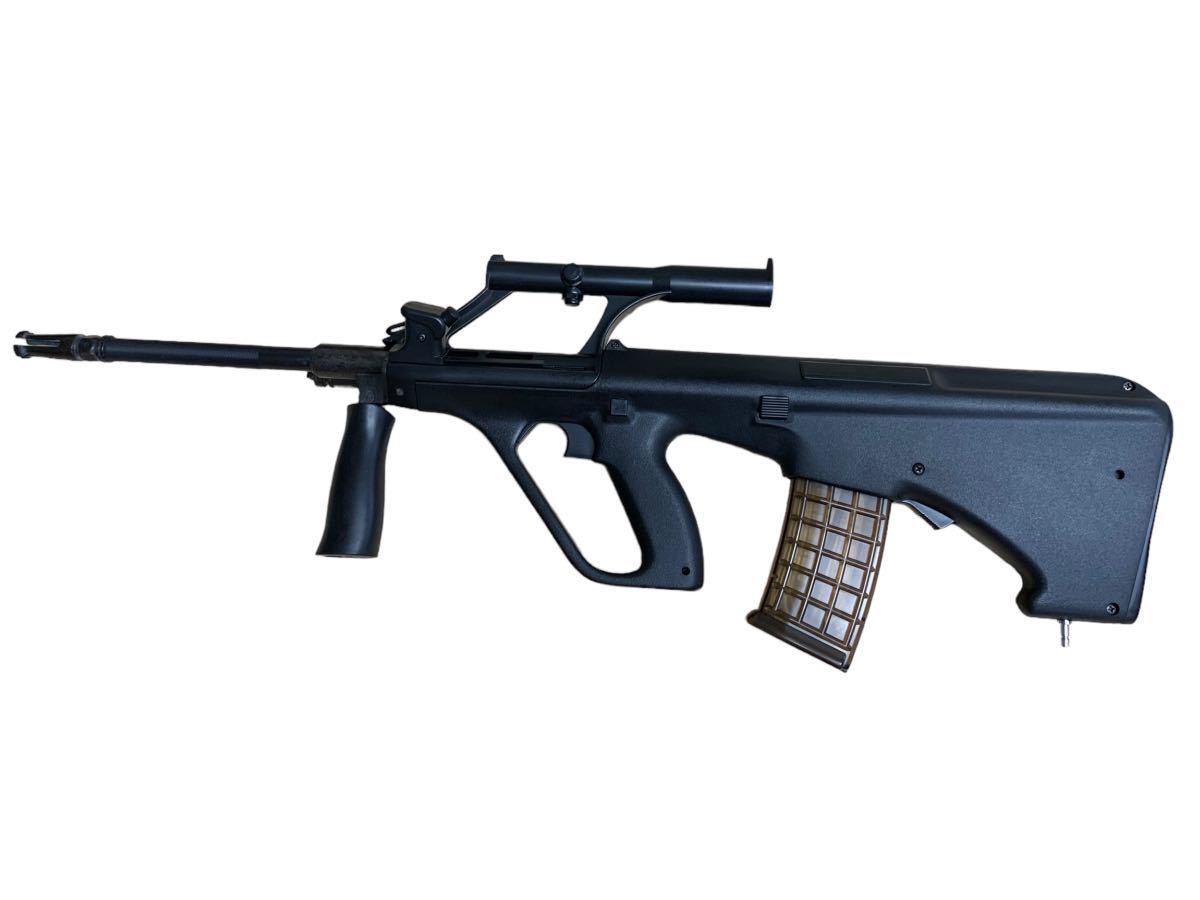 【やや傷や汚れあり】MARUZEN マルゼン ガスガン AIR SOFT GUN AUG-SA ブラックステア ブラック 動作未確認 中古品の ...