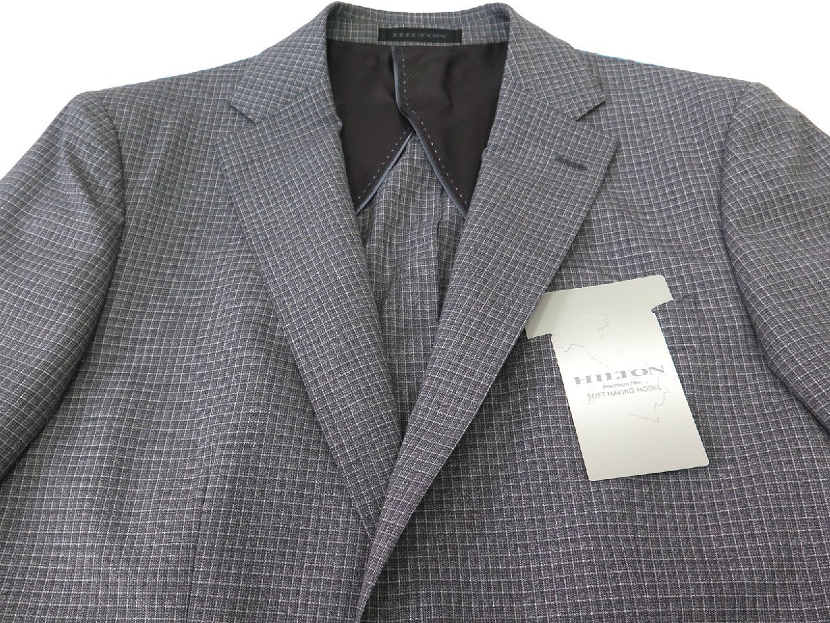 【未使用】7075 HILTON ヒルトン 4376 新品 【CARLO BARBERA】 イタリア最高級生地使用 チェック柄 スタイリッシュスーツ グレー/AB5の落札情報詳細 - ヤフオク ...