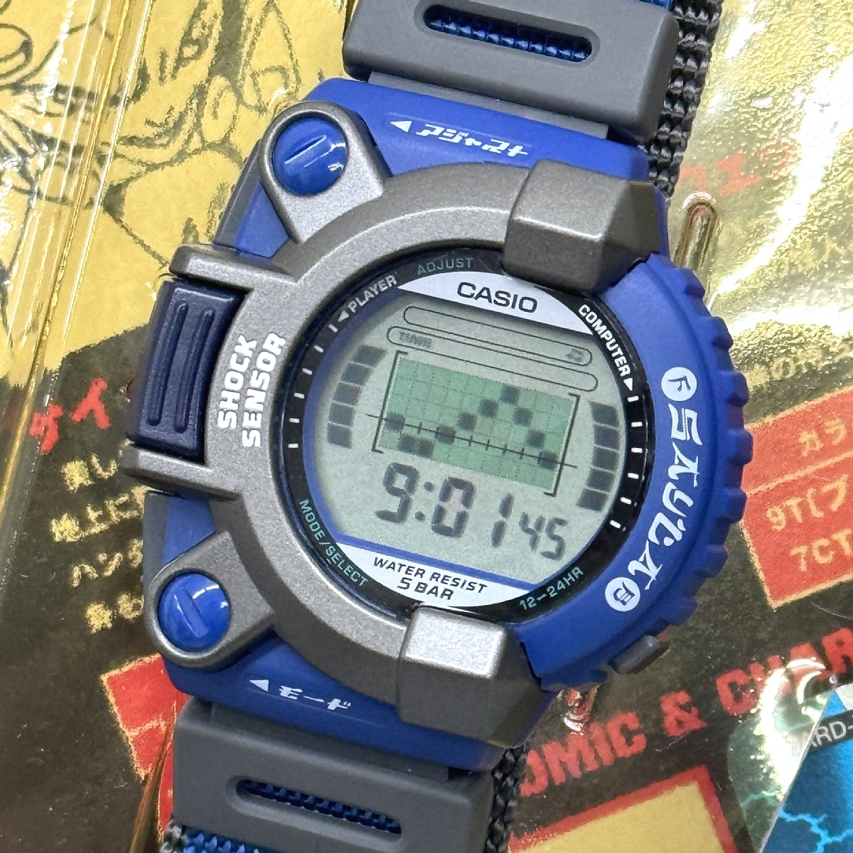【傷や汚れあり】S16☆【QZ/不動品】CASIO CYBERMAX SHOCK SENSOR サイバーマックス JG-310 ※着脱難有り ...