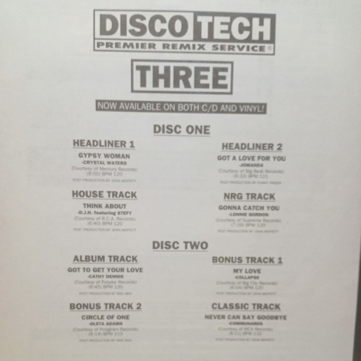 【やや傷や汚れあり】DISCOTECH/クリスタル ウォーターズ、コミュナーズ、ロニーゴードン他 2Recordの落札情報詳細 - Yahoo!オークション落札価格検索 オークフリー