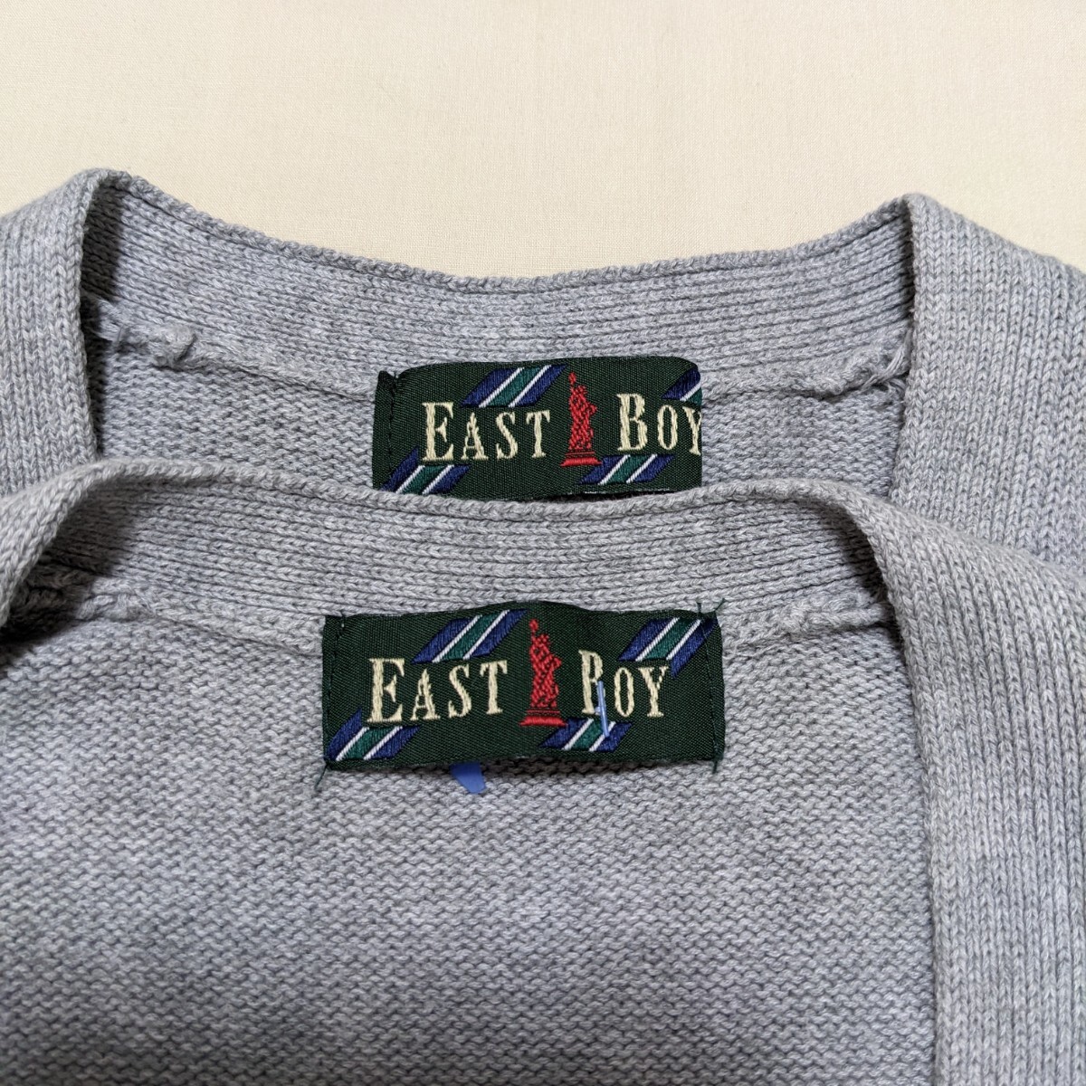 【やや傷や汚れあり】☆PE8 EASTBOY イーストボーイ 9号 11号 M L 150 160 165 女の子 女子 ニット ベスト 2点 セット グレー Vネック 通学 セレモニーの落札 ...