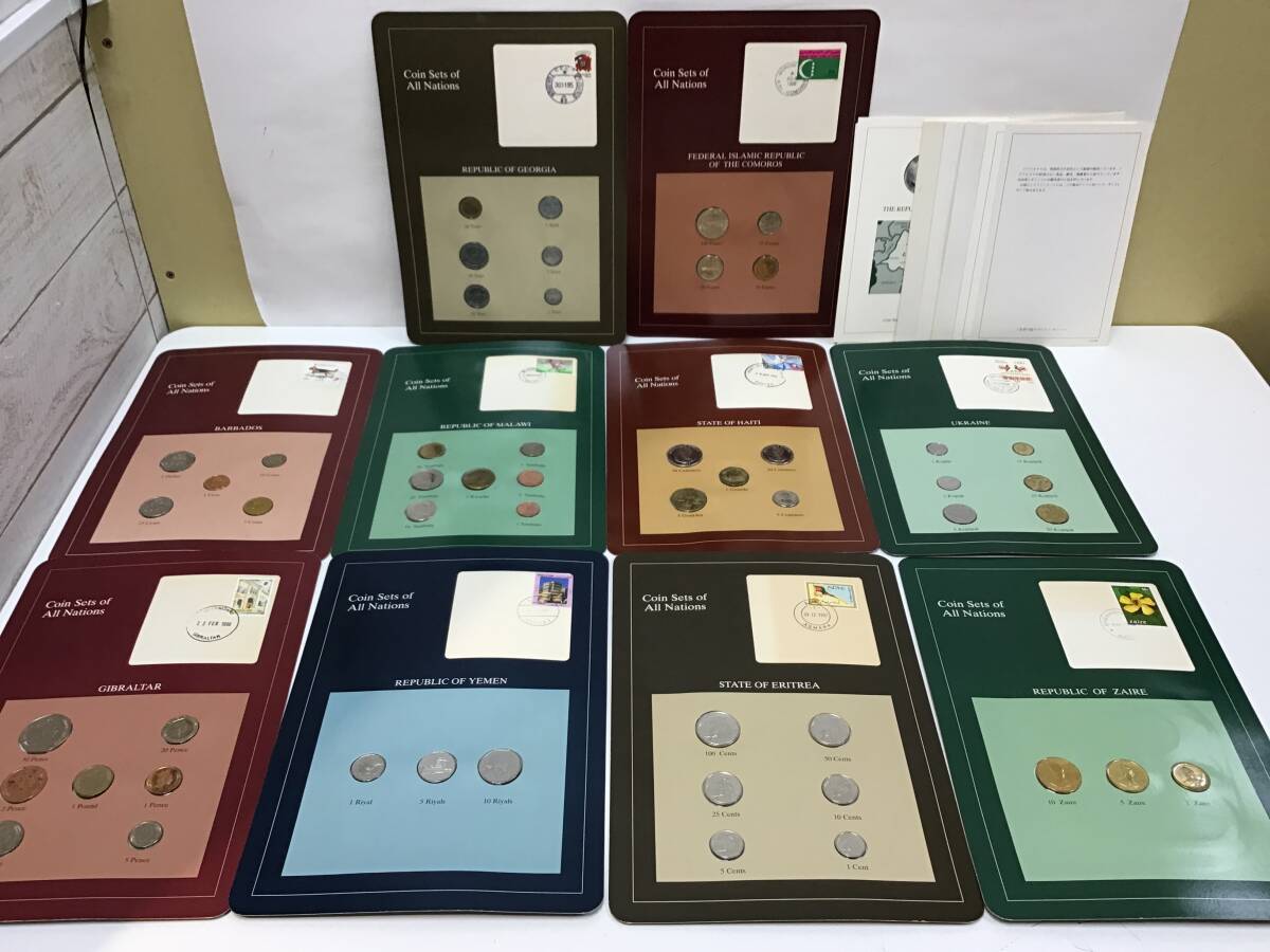 【目立った傷や汚れなし】3263 COIN SETS OF ALL NATIONS 世界の国々のコインセット フランクリンミント 10セット ...