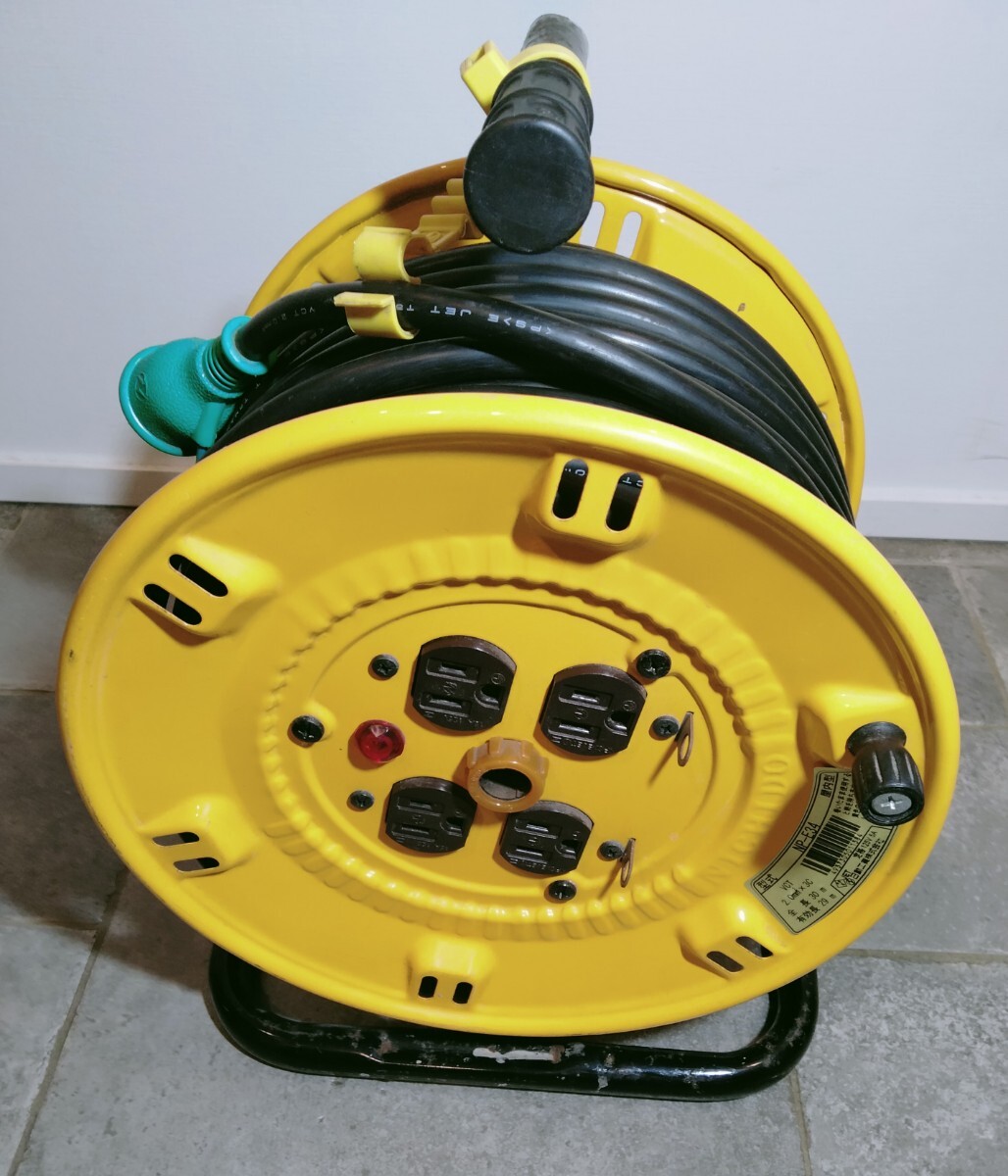 【傷や汚れあり】日動工業 電工ドラム NP-E34 標準型100Vドラム 30m アース付 VCT2.0×3 コードリール 屋内型 延長コード NICHIDO ケーブル 通電確認済みの落札情報 ...