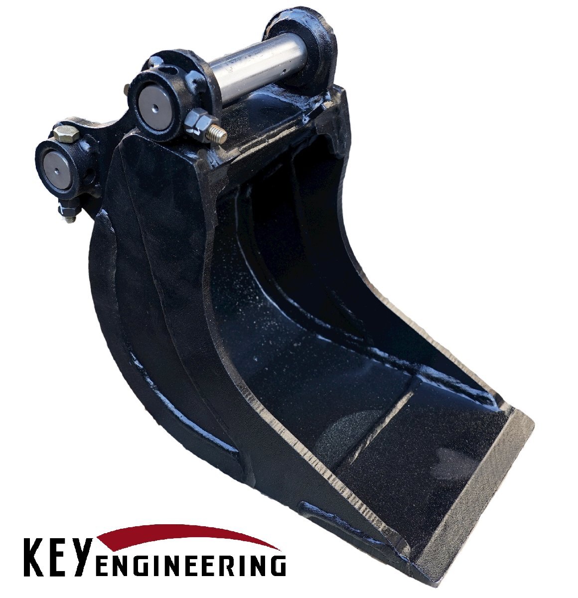 【未使用】巾狭バケット「型式BS-10」ピン径Ф30mm バケット幅200mm PC15MR,PC05-6,ZX17U,U17,SK15SR,RX153S,Vio15 キーエンジニアリング社製 ...