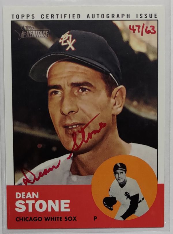 【目立った傷や汚れなし】来日外国人 ストーン Dean Stone 2012 Topps Heritage Real One Auto Red ...