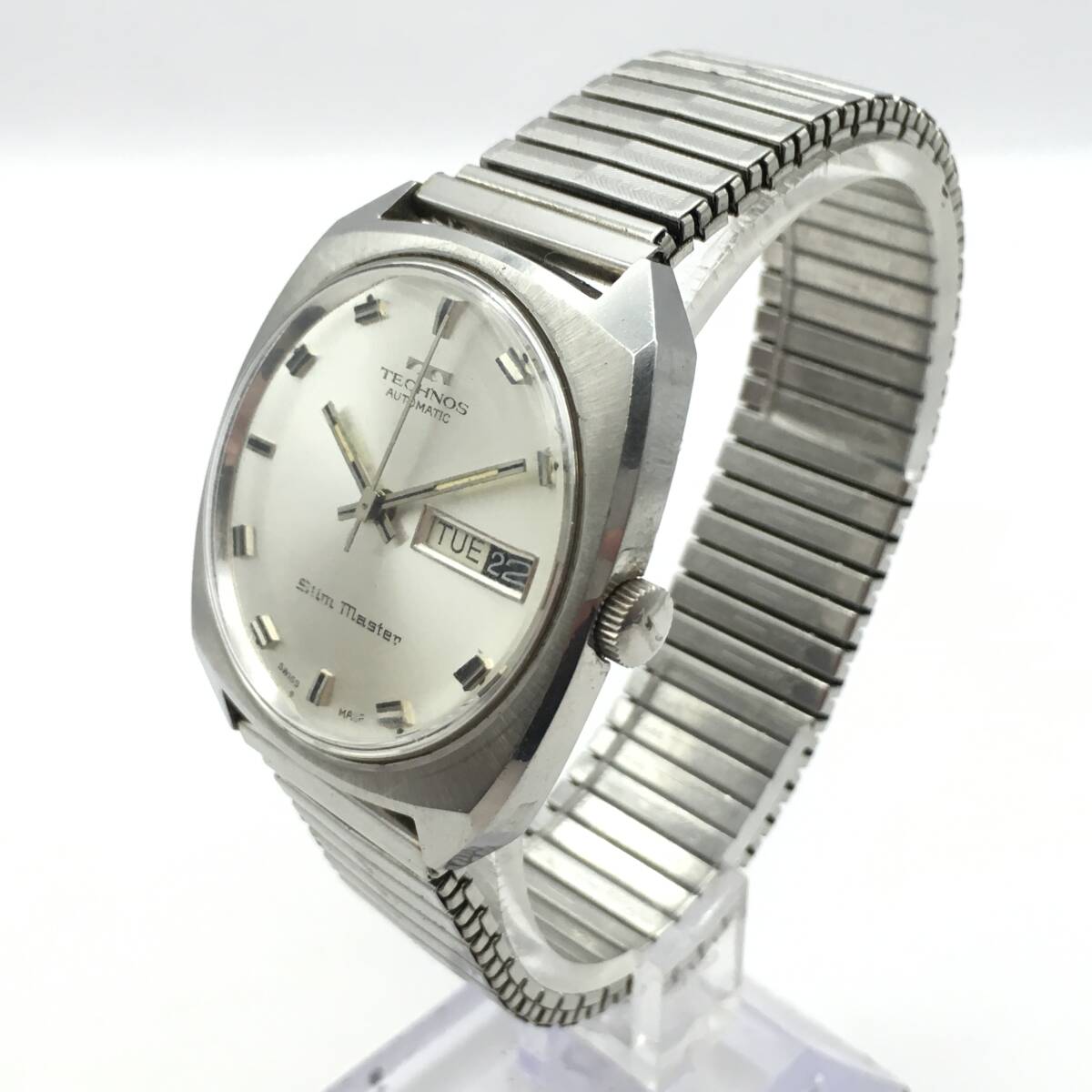 【傷や汚れあり】 E242-125 TECHNOS/テクノス Slim Master スリムマスター 3針 Day-Date デイデイト メンズ 自動巻き 腕時計 1313 稼働品の落札情報 ...