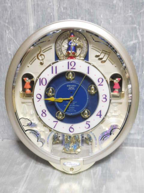 《N》セイコー 掛時計電波時計からくり時計 ウエーブシンフォニー RE559B 中古の落札情報詳細 - Yahoo!オークション落札価格検索 ...