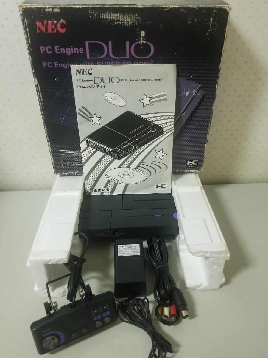 【やや傷や汚れあり】【中古品・動作確認済・シリアル番号一致】 NEC PC Engine With SUPER CD-ROM2 DUO/PC エンジン デュオ 本体 PI-TG8 外箱/内箱 ...