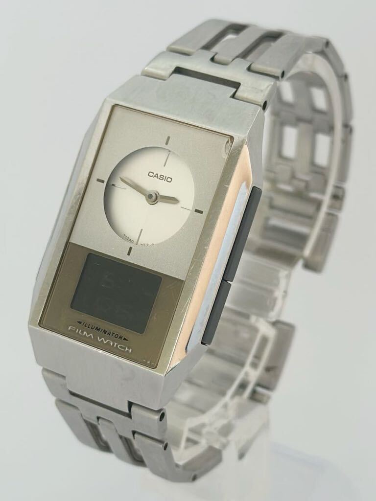 【傷や汚れあり】A106 1円スタート CASIO カシオ FS-103 FILM WATCH フィルムウォッチ アナデジ ボーイズ 腕時計 ...