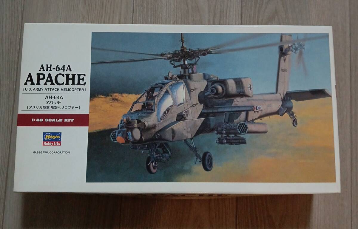 【目立った傷や汚れなし】ハセガワ AH-64A APACHE U.S. ARMY ATTACK HELICOPTER Ⅰ アパッチ アメリカ陸軍 攻撃ヘリコプター 1/48 HASEGAWAの ...