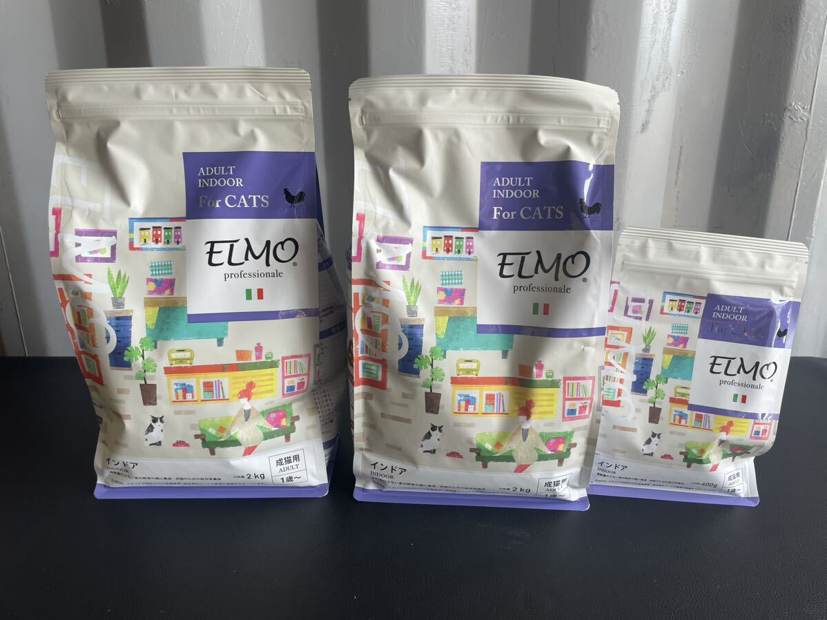 【やや傷や汚れあり】未開封品☆ELMO(エルモ) インドア 成猫用 アダルト 4.4kg 1歳〜 3袋 まとめ売り 賞味期限 2025.12.15の落札情報詳細 - Yahoo!オークション ...