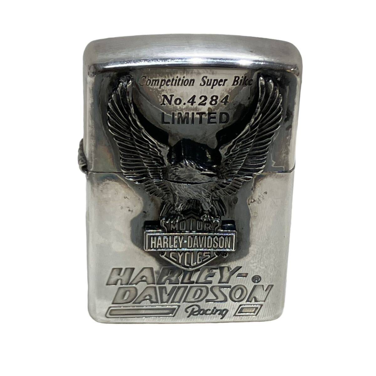 【傷や汚れあり】現状品 着火未確認 ZIPPO ジッポー Harley Davidson ハーレー ダビッドソン Limited 限定 COMPETITION SUPER BIKE 1996年 ...
