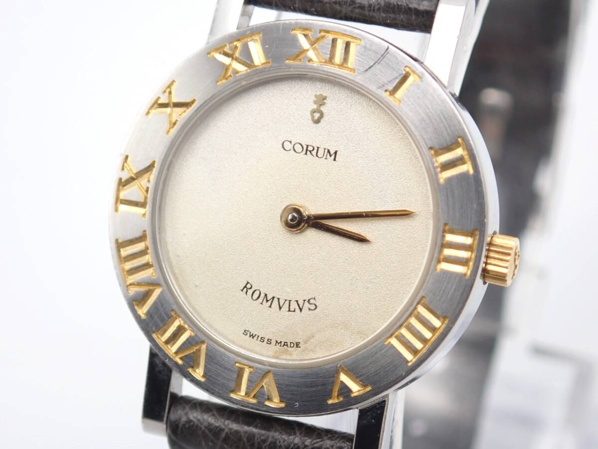 【やや傷や汚れあり】稼働品☆1円～☆CORUM コルム QZ レディス腕時計 ROMVLVS ロムルス 24.101.21シルバー文字盤 ラウンド/N0125-18000の落札情報詳細 ...