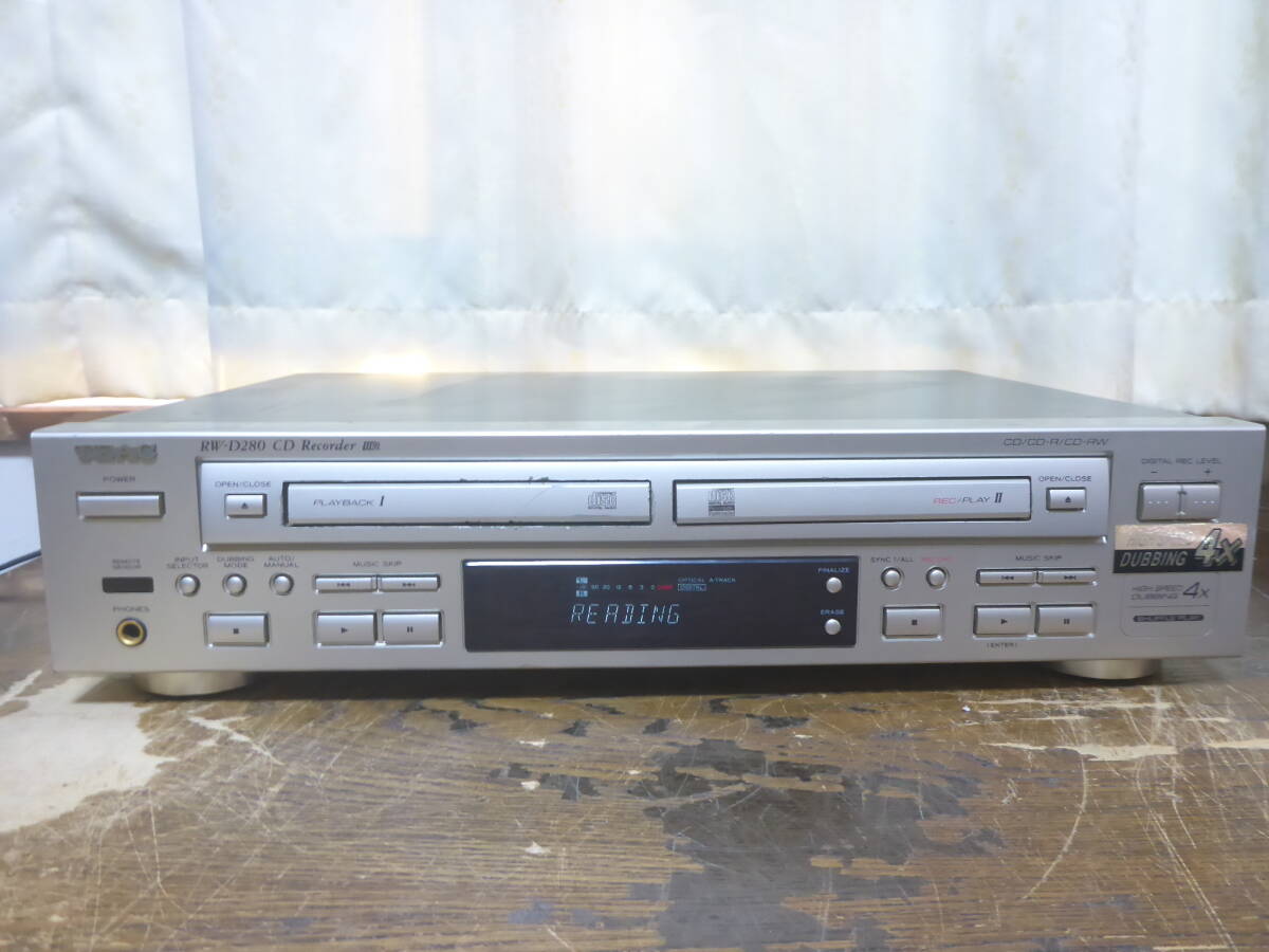 【やや傷や汚れあり】TEAC RW-D280 CDレコーダー ティアック 2の落札情報詳細 - Yahoo!オークション落札価格検索 オークフリー