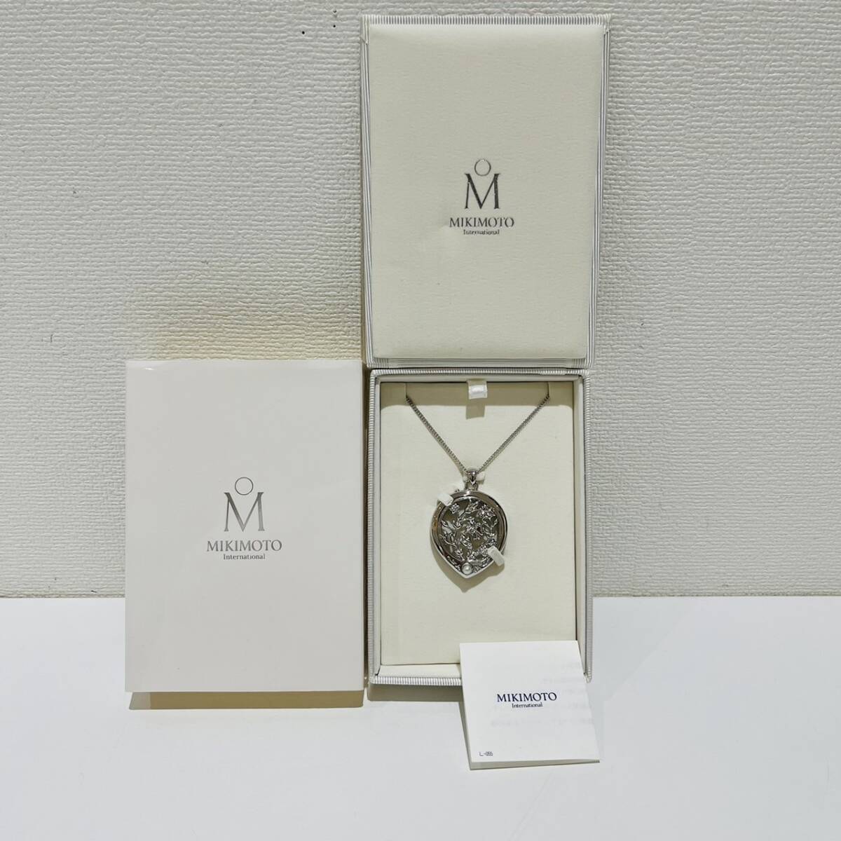 【目立った傷や汚れなし】【AMT-0902.4-645】MIKIMOTO ミキモト 本真珠 パール ルーペ ネックレス シルバーカラー トップ ...