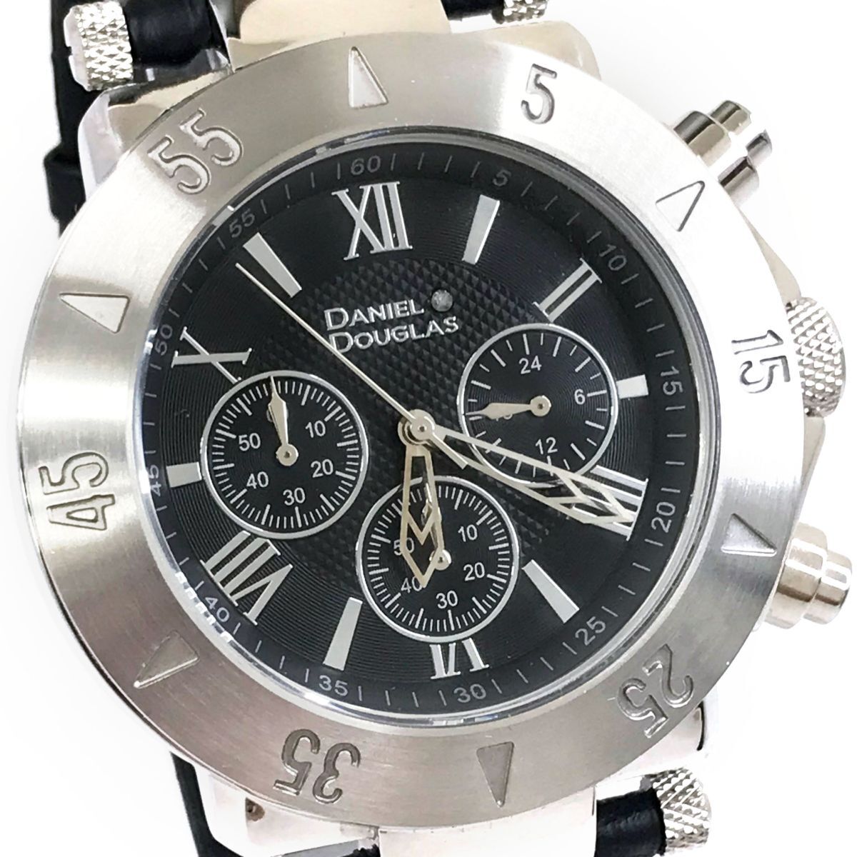 【未使用】新品 DANIEL＆DOUGLAS ダニエル ダグラス 腕時計 DD8801-SVBKBK クオーツ アナログ ラウンド ブラック クロノグラフ カレンダー 箱付.の落札情報詳細 ...