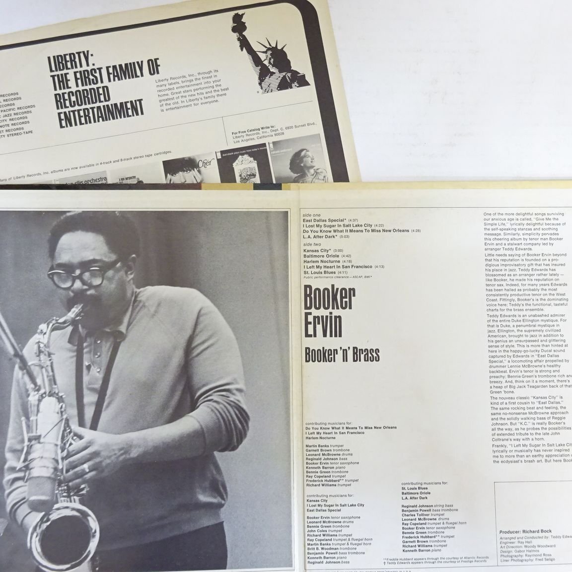 【やや傷や汚れあり】11199689;【US PROMO ONLY/Pacific Jazz/MONO/見開き】Booker Ervin / Booker 'n' Brassの落札情報詳細 ...