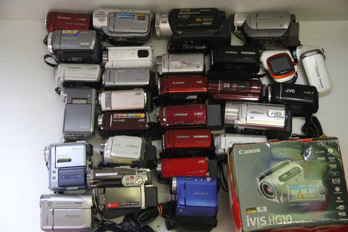 【やや傷や汚れあり】デジタルビデオカメラ まとめて29個セット SONY/VICTOR/CANON/JVC/HITACHI/SHARP ...