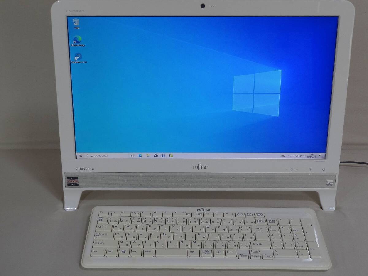 【傷や汚れあり】富士通★Fujitsu 一体型 ESPRIMO EH30/JT AMD E2-1800 APU/4GB/HDD-500GB ...