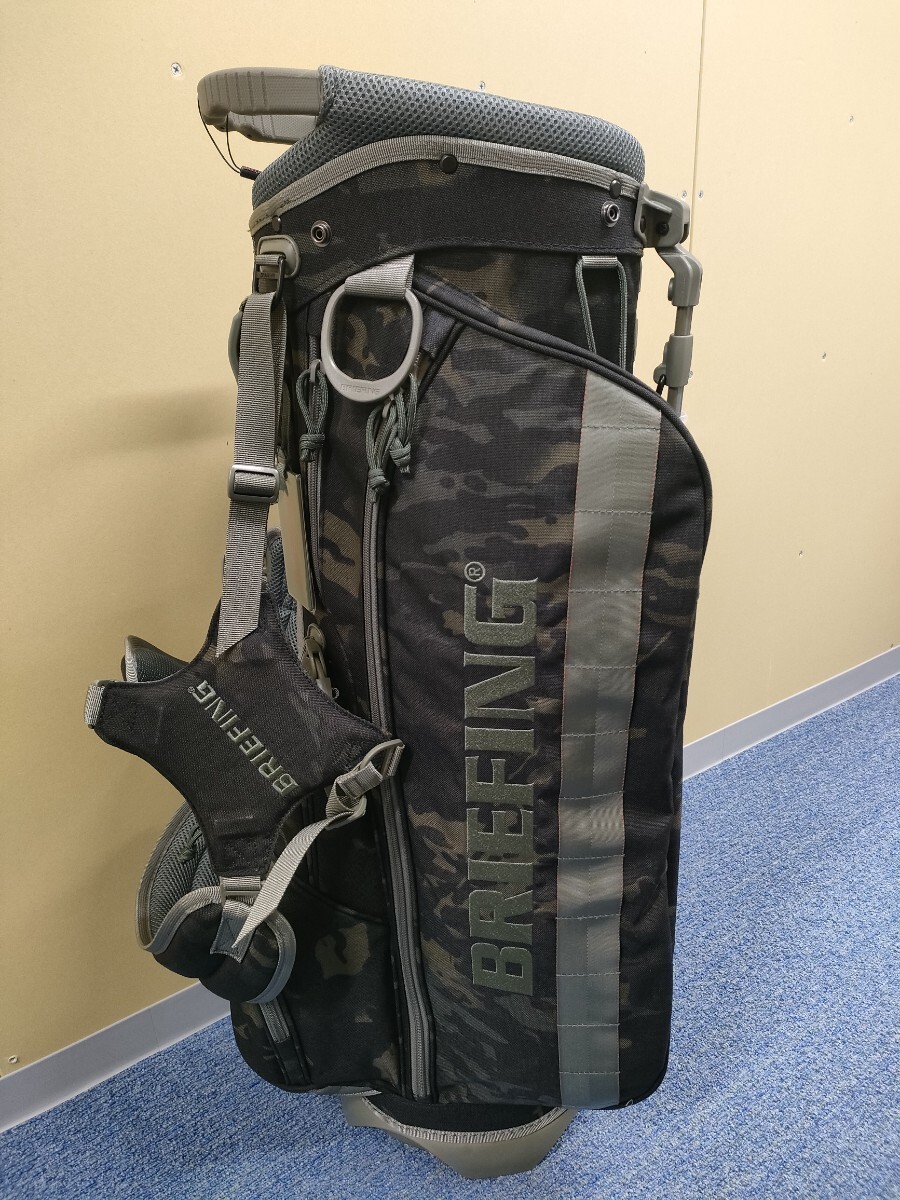 【未使用】★新品：未使用★BRIEFING ブリーフィング ゴルフ キャディバッグ CR-4 #02 WOLF GRAY★マルチカモブラック MULTICAM BLACK★BRG223D15の ...