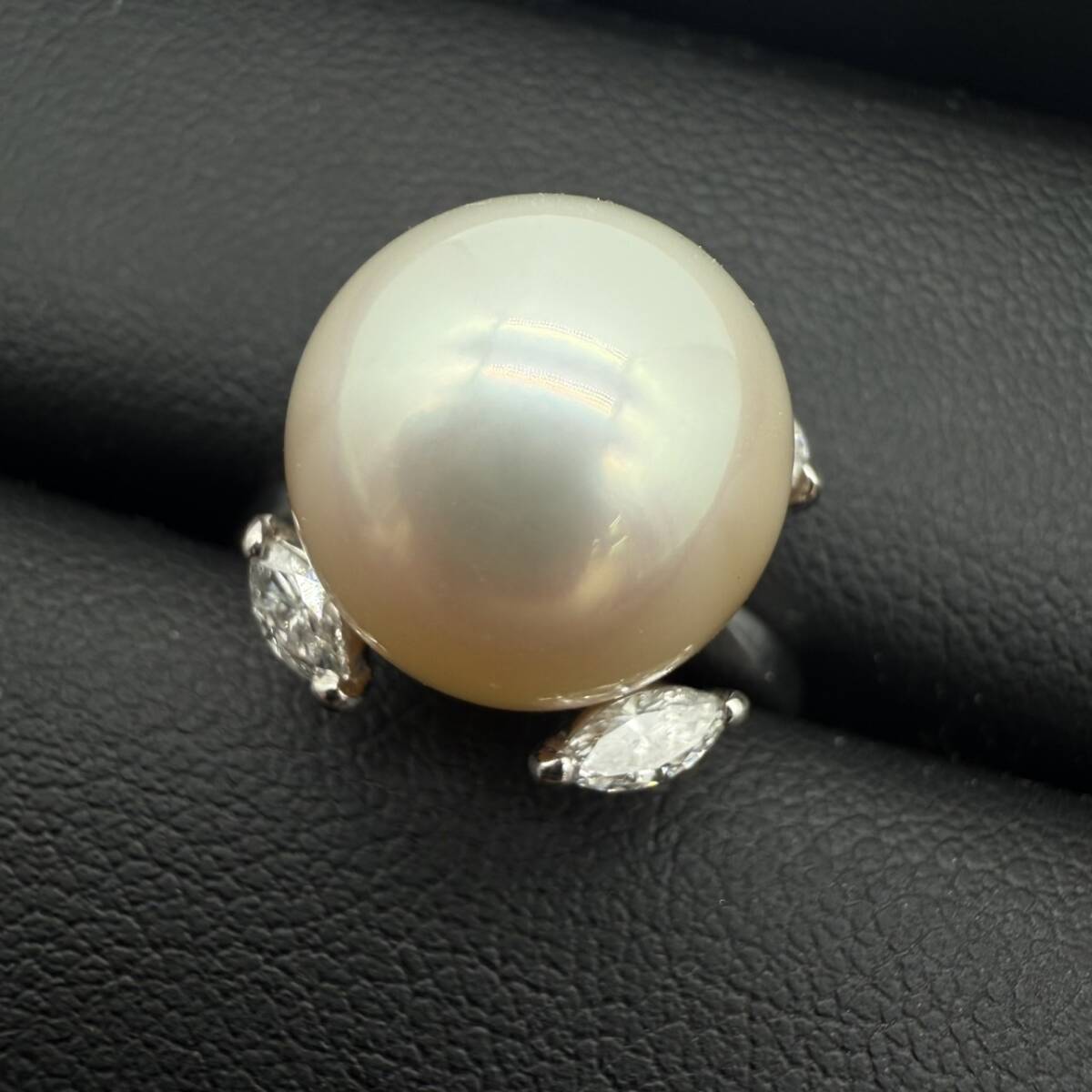 【目立った傷や汚れなし】南洋白蝶真珠 真珠 パール 12.8mm珠＆天然ダイヤモンド0.44ct 8.9g 高級 Pt900 リングの落札情報詳細 - Yahoo!オークション落札価格検索 ...