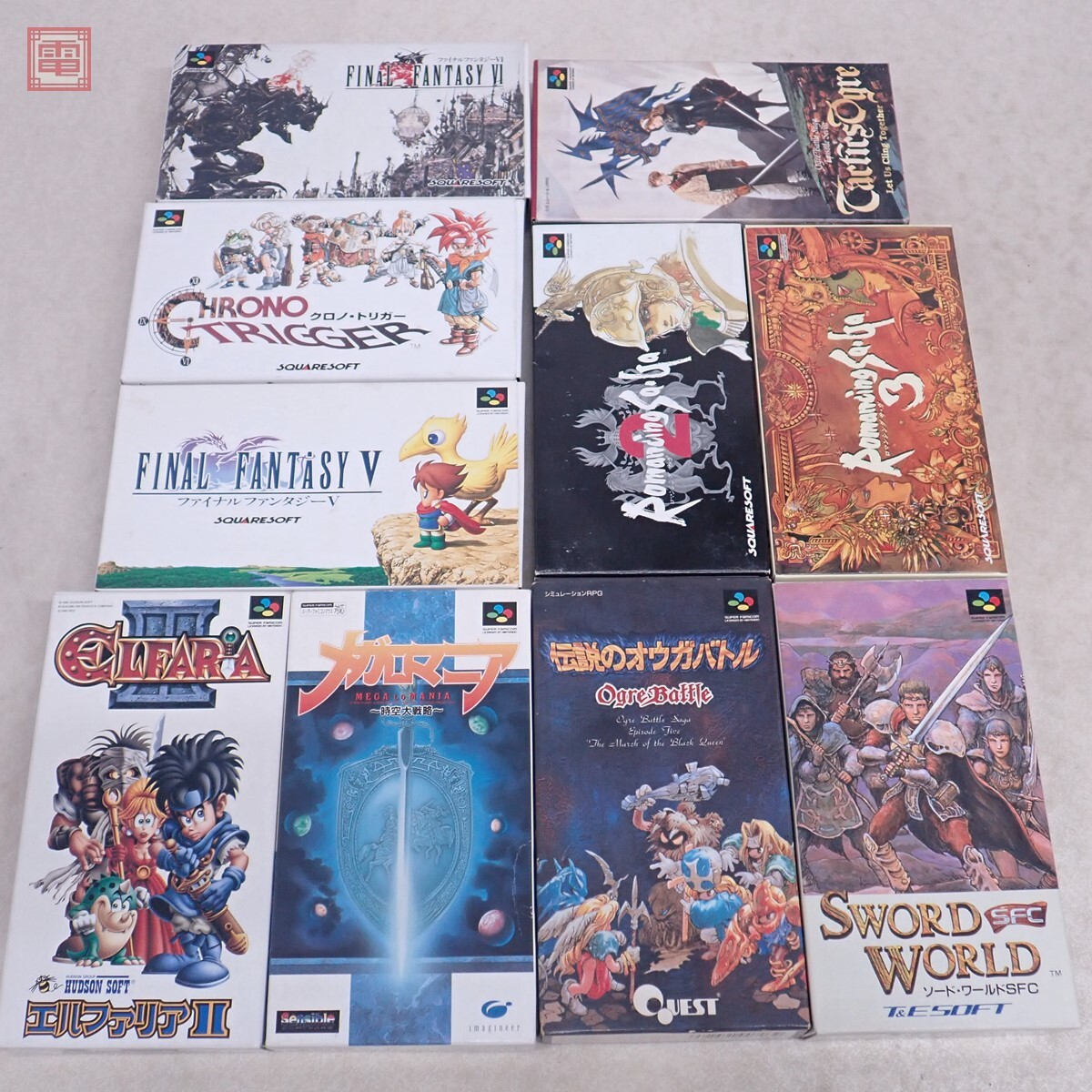 【やや傷や汚れあり】動作保証品 SFC スーファミ FF V/VI/クロノトリガー/エルファリアII/ロマンシング サ・ガ 2/3 等 RPG系 まとめて 10本セット 箱説付【20の落札情報 ...