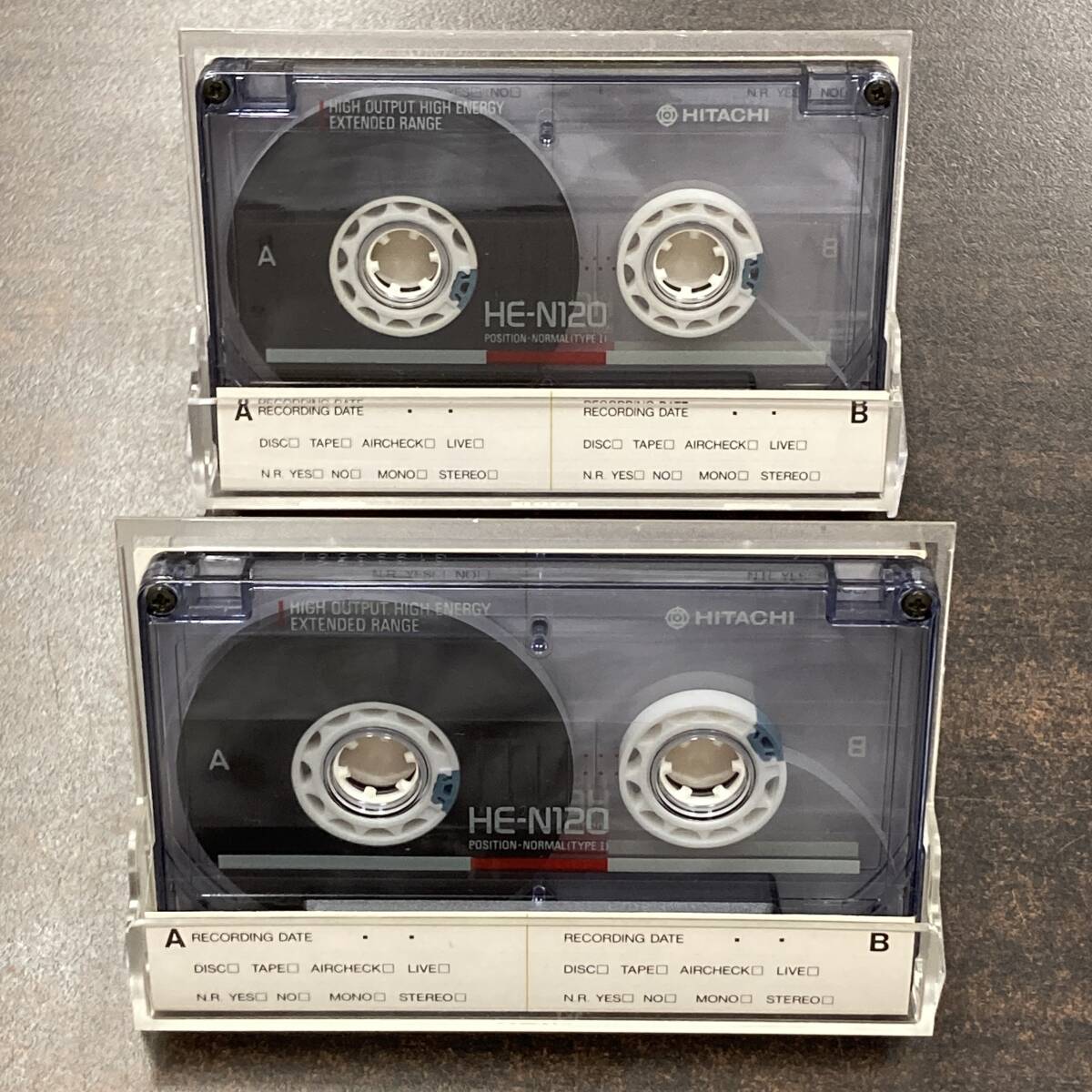 【やや傷や汚れあり】0846T 日立 HE-N120 120分 ノーマル 2本 カセットテープ/Two HITACHI HE-N120 120 Type I Normal Position ...