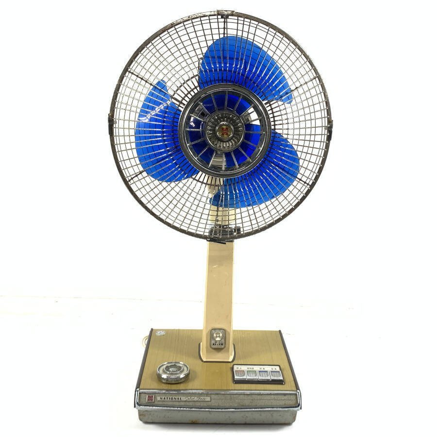 【全体的に状態が悪い】National Solid State ナショナル 昭和レトロ扇風機 約W40 H70 D32cm 羽根30cm＊簡易 ...